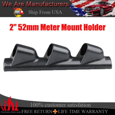 52mm Control Triple Hole Gauge Meter Mount Holder Fit Pillar Mount Pod ...