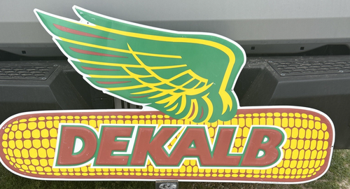 1973 Vintage DeKalb Flying Corn Cob Ear with Wings Seed Sign Right ...