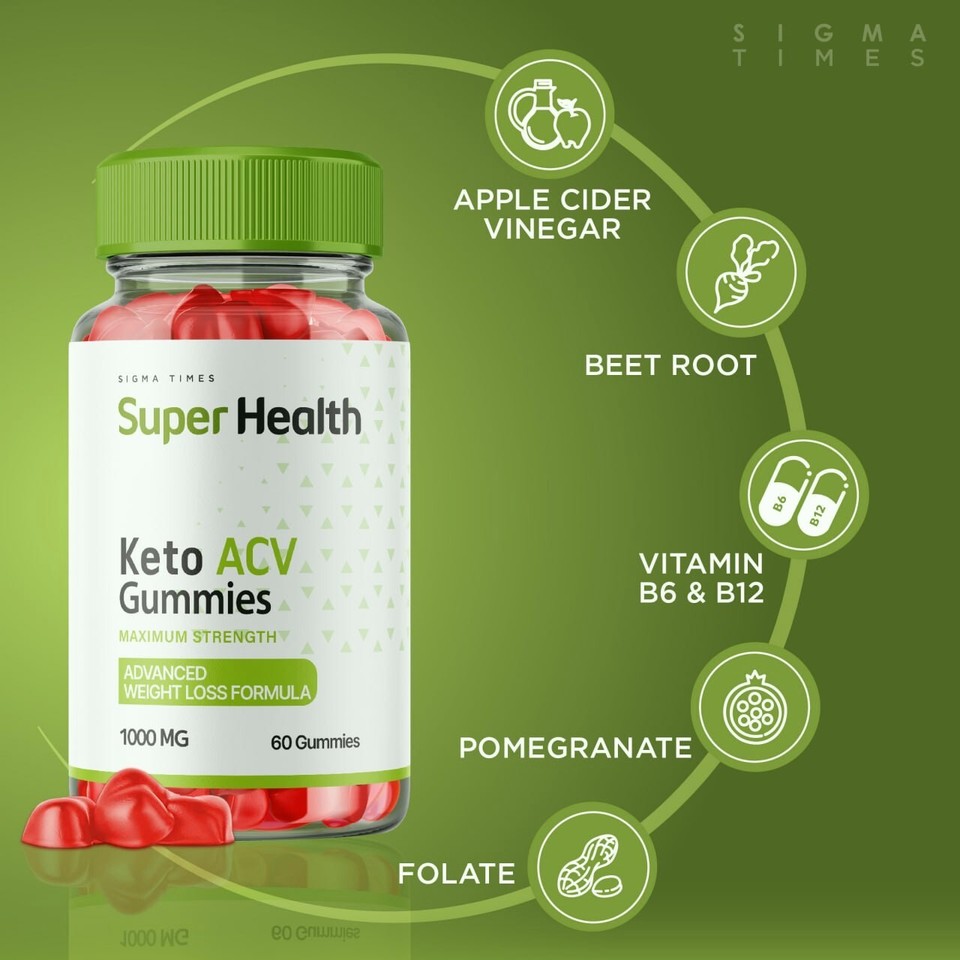(2 Pack) Super health Keto Gummies - ACV Keto Gummies Advanced Weight ...