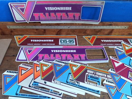 Vintage Television Shop Display Signs CRT TV Hire Retro Gaming | eBay