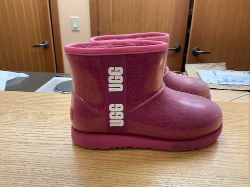 Hot Pink Water Proof UGG Boot With Fluffy Inside Girls Size 3 | eBay