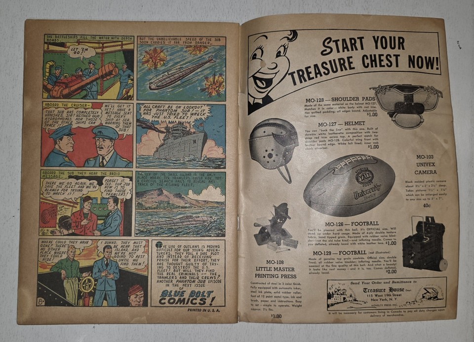 Blue Bolt Vol 1 #6 G/VG Jack Kirby, Joe Simon story 1940 PreCode Golden ...
