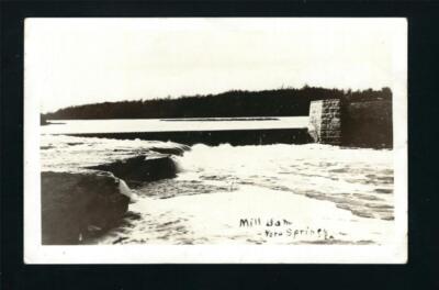 Nora Springs Iowa IA 1909 RPPC Shell Rock River, Water Falling Over ...