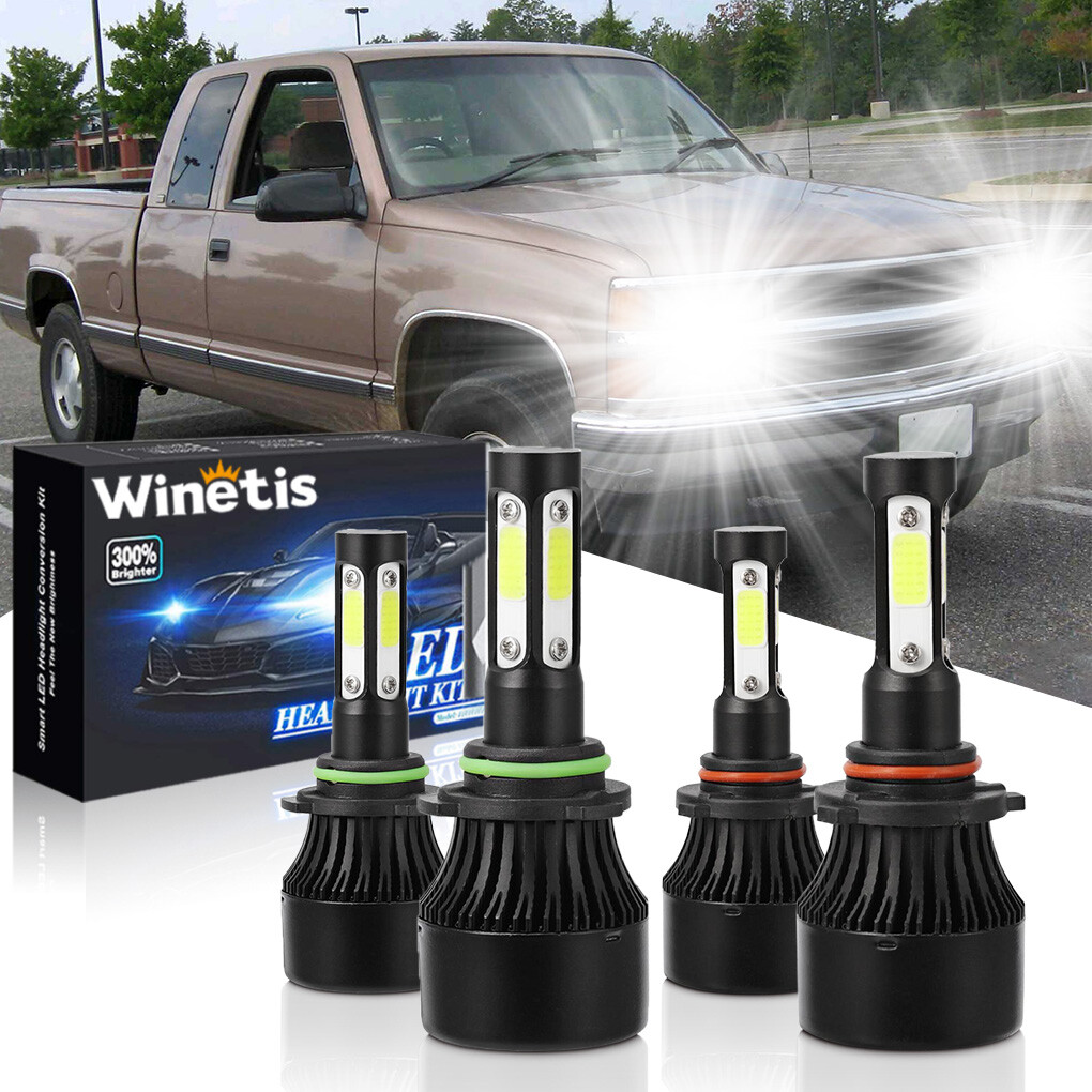 For 88-98 Chevy C10 C/K GMT400 Pickup Truck 1500/2500 - 4PC LED ...