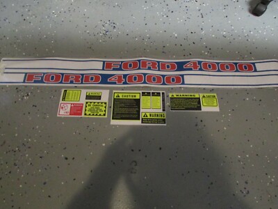 Decal set to fit Ford 4000 with caution Tractor stickers | eBay