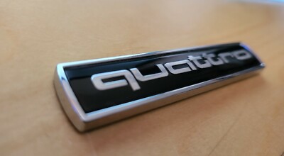 Black Quattro Rear Boot Badge Emblem Quattro sticker Trunk fits Audi a3 ...