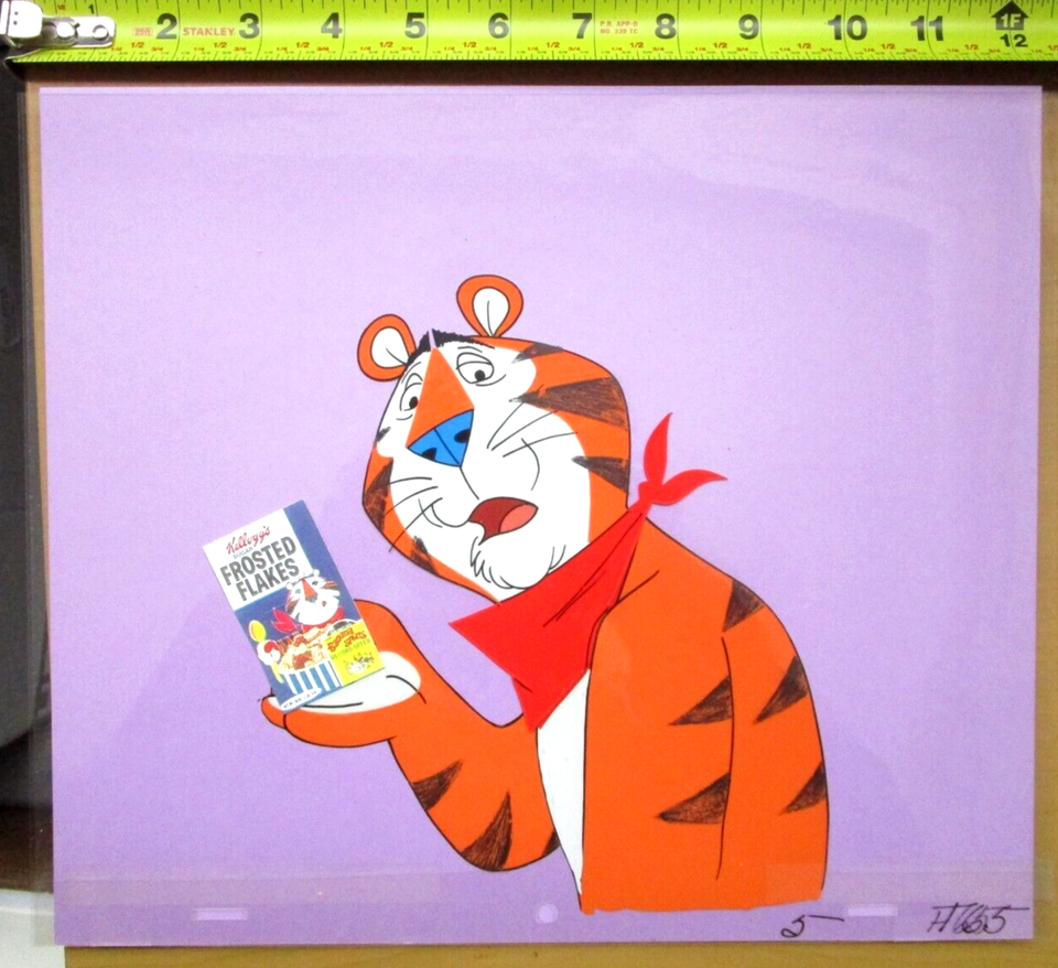1970s TONY TIGER CEREAL COMMERCIAL PRODUCTION drawing CEL Frosted ...