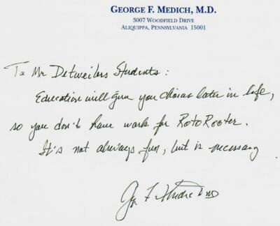 RARE! “Texas Rangers" George "Doc" Medich, MD Hand Written Note | eBay