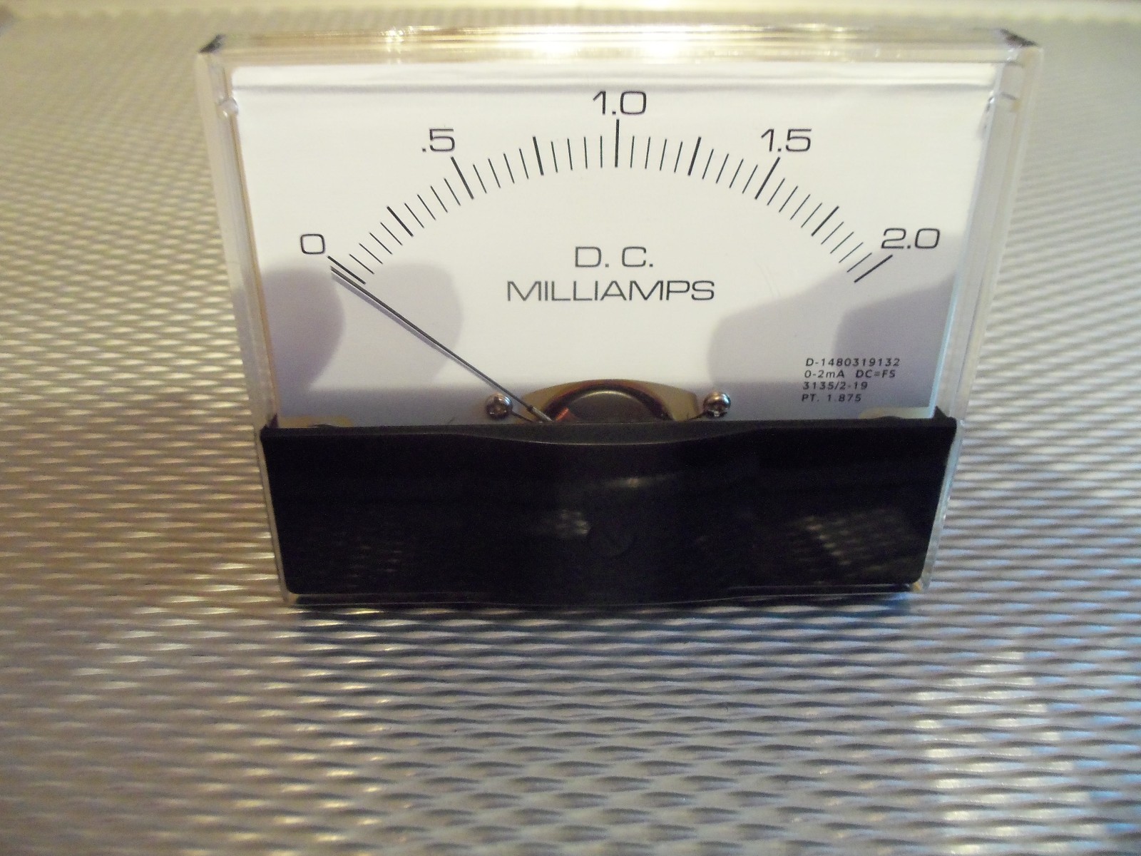 Dc. Panel METER 0 - 2 MilliAmp. 4" X 3 1/2" NEW For CB Radio Ham Amp ...