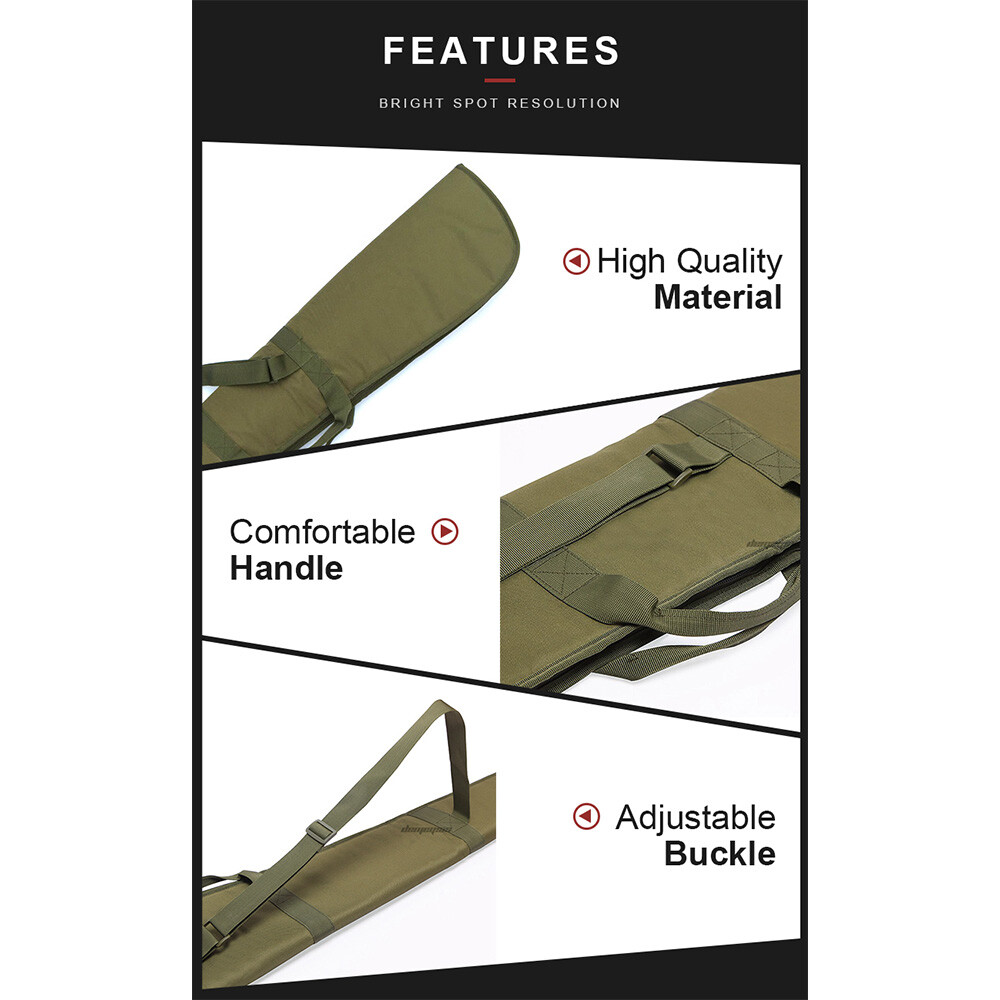 Tactical Hunting Shooting Padded Carry Case Air Rifle Slip Bag 1.25m ...