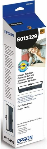 Genuine EPSON Black Ribbon Cartridge S015329 for FX-890 Printer FX890 ...