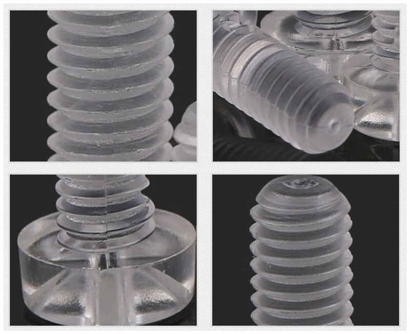 3MM 4MM 5MM 6MM Round Head Plastic Screw PC Transparent Acrylic Screws ...