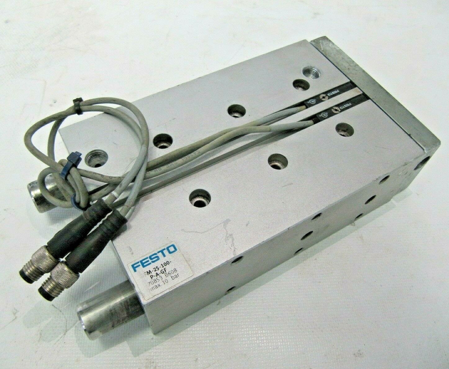 Festo Pneumatic Slide Cylinder with Sensors DFM-25-100-P-A-GF 170853 | eBay