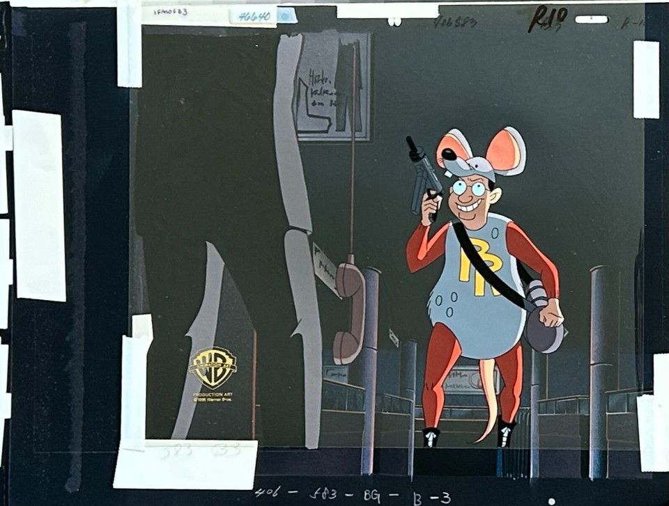 BRUCE TIMM rare PACK RAT cel MAKE EM LAUGH Batman BTAS WB COA Joker R10 ...