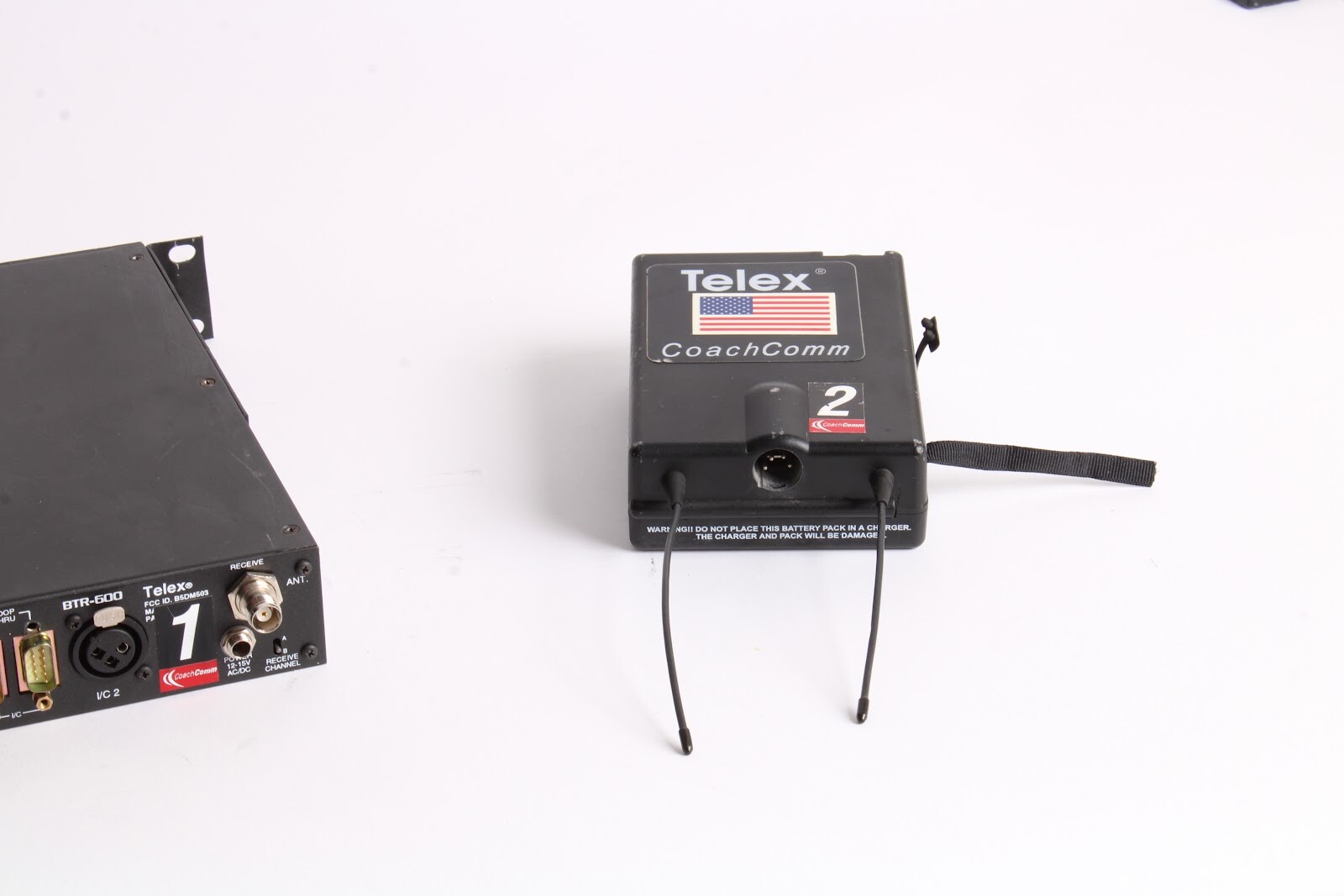 2x RadioCom BTR-600C UHF Intercom System 1X Telex TR-600C 2 Channel ...