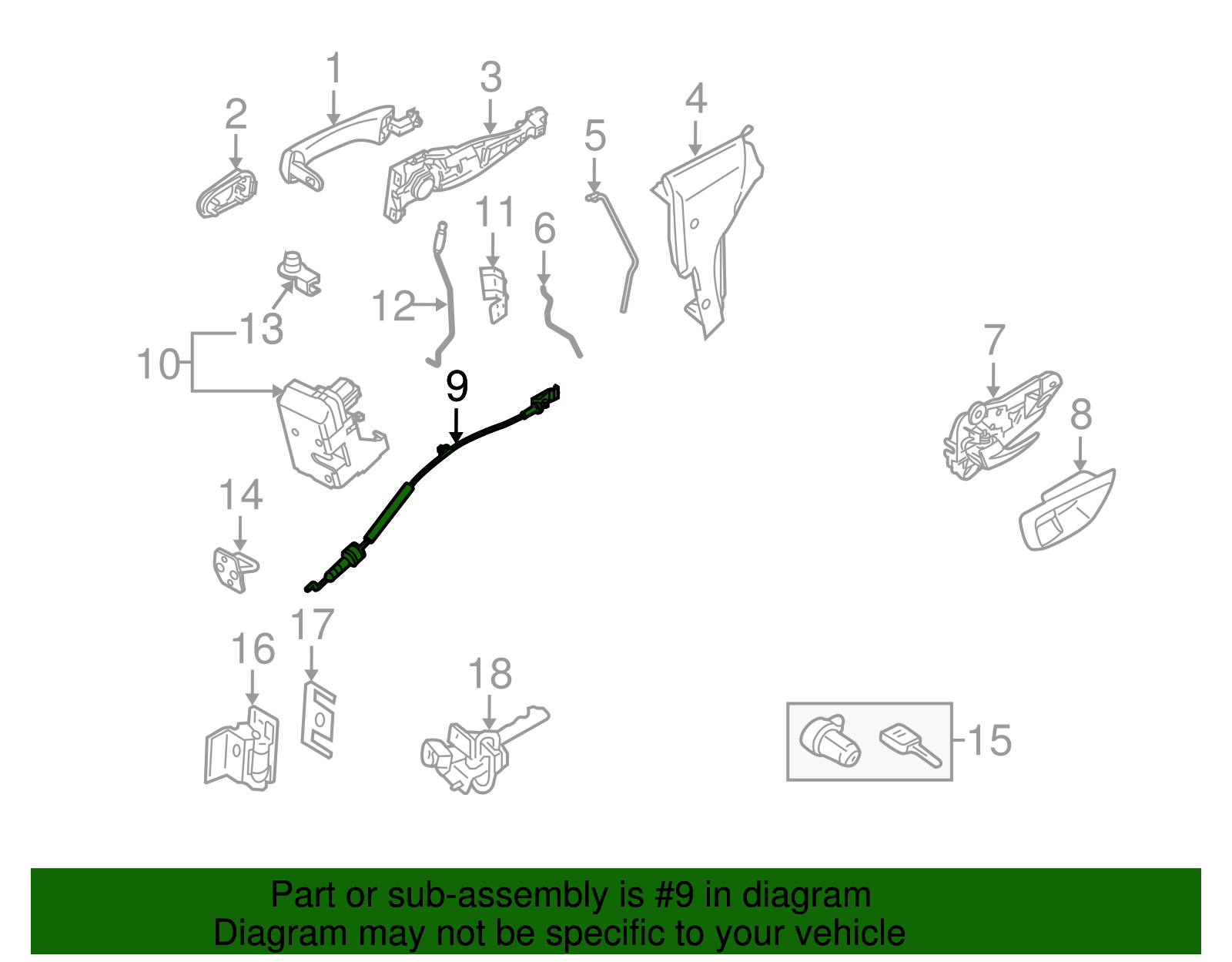 Genuine Volvo Xc90 Lock Cable 31253059 for sale online | eBay