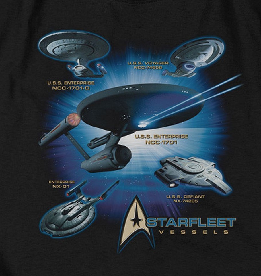 Star Trek "Starfleet Vessels" T-Shirt or Sleeveless Tank - to 6X | eBay