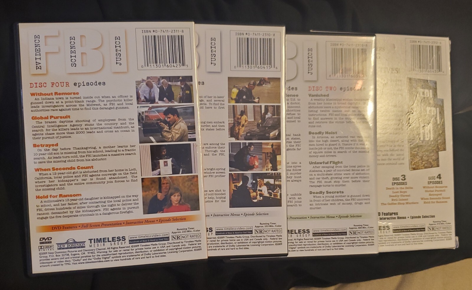 The FBI Files Season 4 - c 2009 4 DVD set with sleeve - good ...