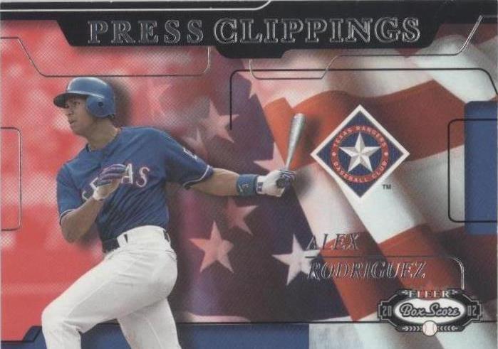 2002 Fleer Box Score - Press Clippings Alex Rodriguez #8PC for sale ...