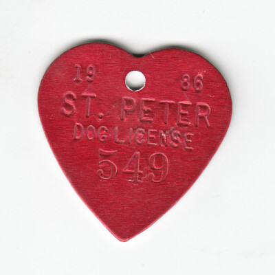1986 ST. PETER (MINNESOTA) DOG LICENSE TAG #549 | eBay