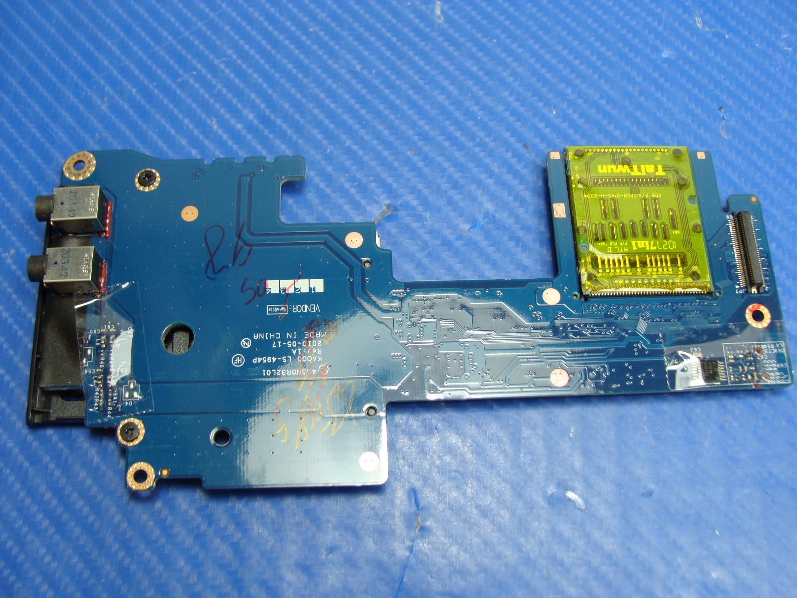 HP EliteBook 15.6" 8540p SD Memory Card Reader Audio Sound Board LS ...