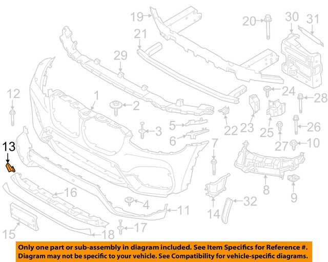 Genuine BMW X3 Tow Eye Cover Cap 51117399897 for sale online | eBay