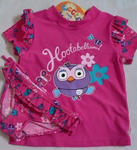 GIGGLE AND HOOT HOOTABELLE Licensed 2pc rash rashie top bikini bottom ...