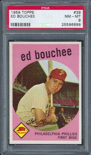 1959 TOPPS LOW #39 ED BOUCHEE WB Philadelphia Phillies sharp/Lower Pop ...