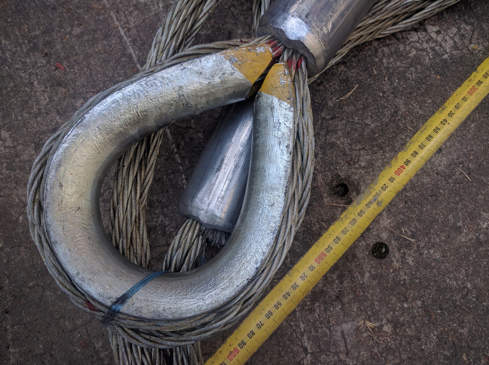 ANDROMEDA SWL WLL 10.3T lifting wire rope sling both ends eye. 4.8m | eBay