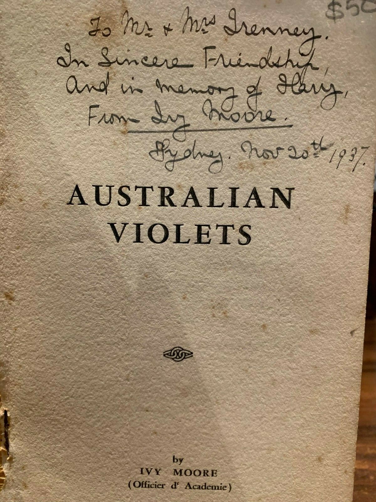 Australian Violets by Ivy Moore (Officier d' Academie) (signed) | eBay ...