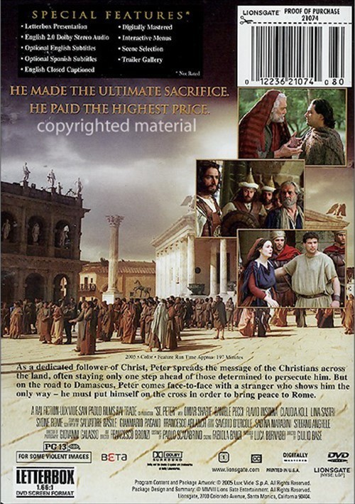 St. Peter (DVD, 2007) Flavio Insinna, Sydne Rome, Lisa Sastri, Omar ...