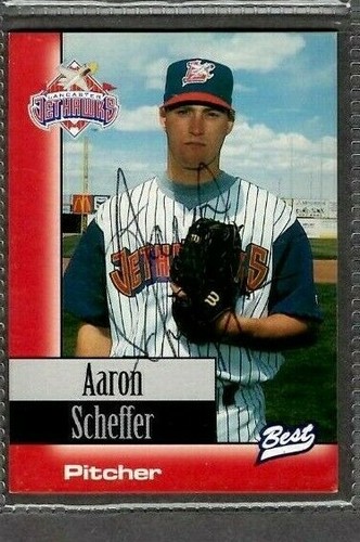 1997 Best #22 Aaron Scheffer Lancaster Jethawks Baseball signed ...