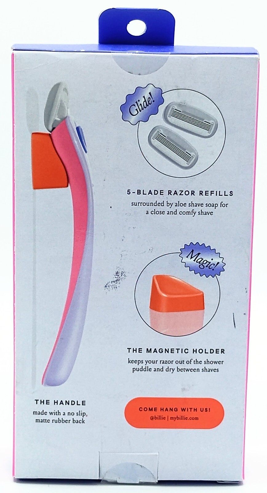 Billie Dream Pop Womens Razor Starter Kit including Magnetic Holder for ...