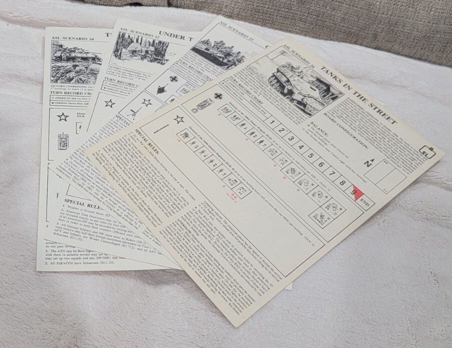 REPLACEMENT ASL SCENARIOS SHEETS Yanks (ASL Module 3) Avalon Hill Squad ...