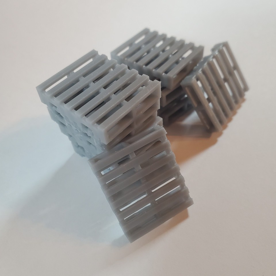 O Scale (1:48) Pallets for Model Railroad Diorama 40X48 scale inches 18 ...