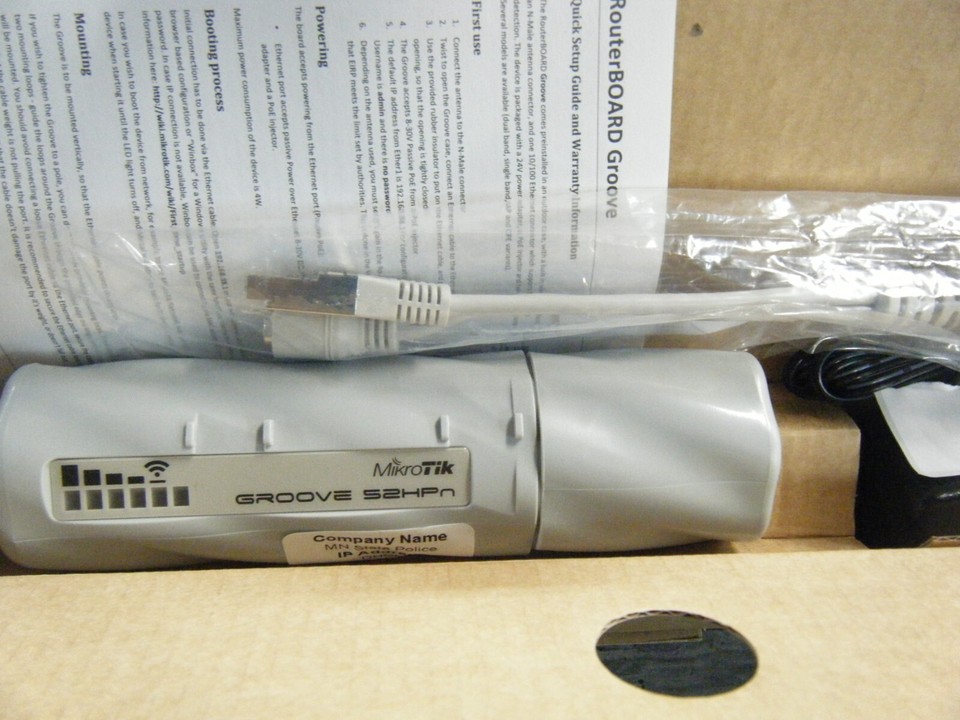 WATCHGUARD NEW WIRELESS CAR KIT FOR THE 4RE DVR SYSTEM. MIKROTIK GROOVE ...