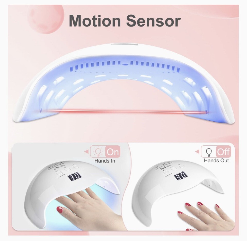 LKE UV LED Professional Lamp for Gel Nails, 40W Gel Nail Polish Dryer ...