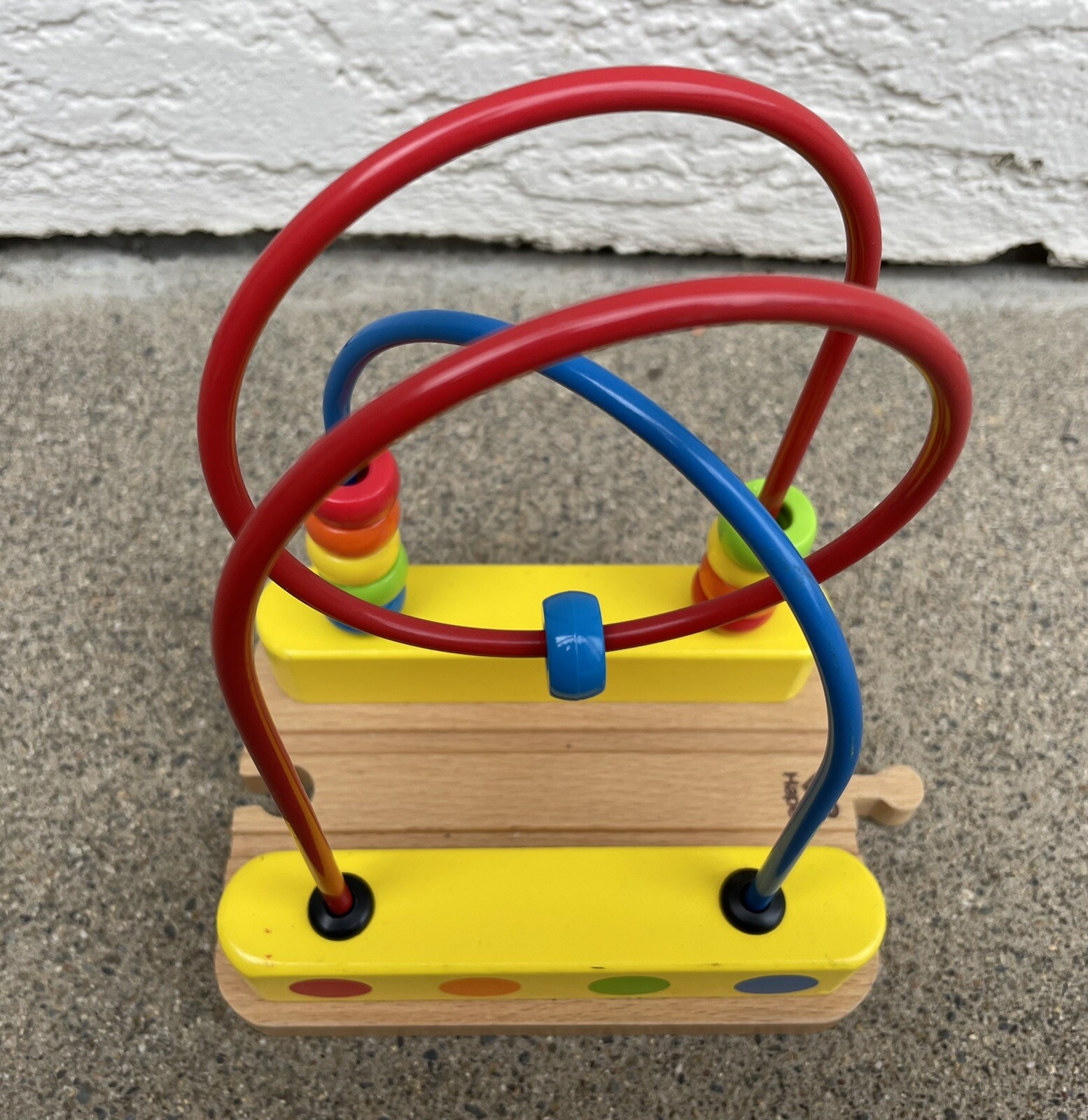 Hape Bead Maze Roller Coaster Wood Wooden Train Track Piece Colorful | eBay