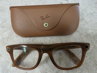 Ray-Ban Meta 1 Caramel glasses With Charging Case Large frame size not ...