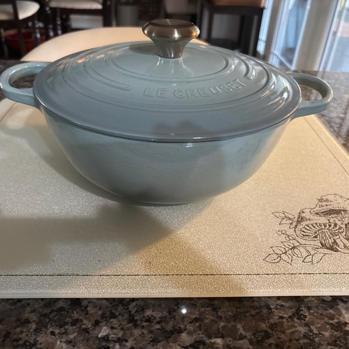 Le Creuset 4.1 Liter Cast Iron Dutch Oven In Sea Salt | eBay UK