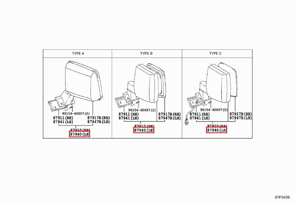 Genuine Toyota LandCruiser HZJ75 HZJ73 HZJ70 LH Left Outer Rear View ...