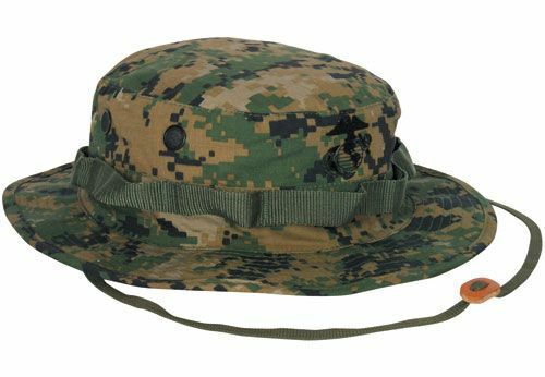 MARINE CORPS BOONIE HAT USMC DIGITAL WOODLAND CAMOUFLAGE MEDIUM 7 1/4 ...