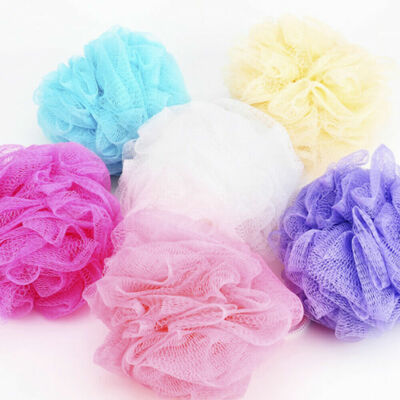 5 x Body Puff Shower Bath Sponge Scrunchie ExfoliatingBody Wash | eBay UK