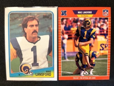 NFL - Mike Lansford 1988 Topps & 1989 Pro Set Football - Rams | eBay