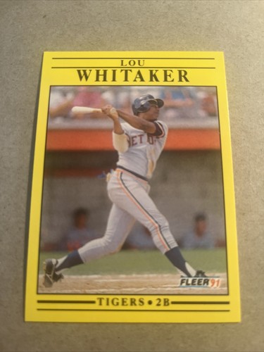1991 Fleer Lou Whitaker #357 Detroit Tigers 🐅 | eBay
