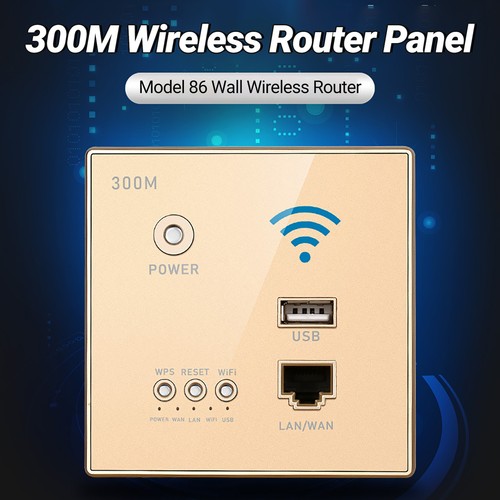 Wireless Router Panel Plug Play LAN Output Mini Socket Wall WiFi Access ...