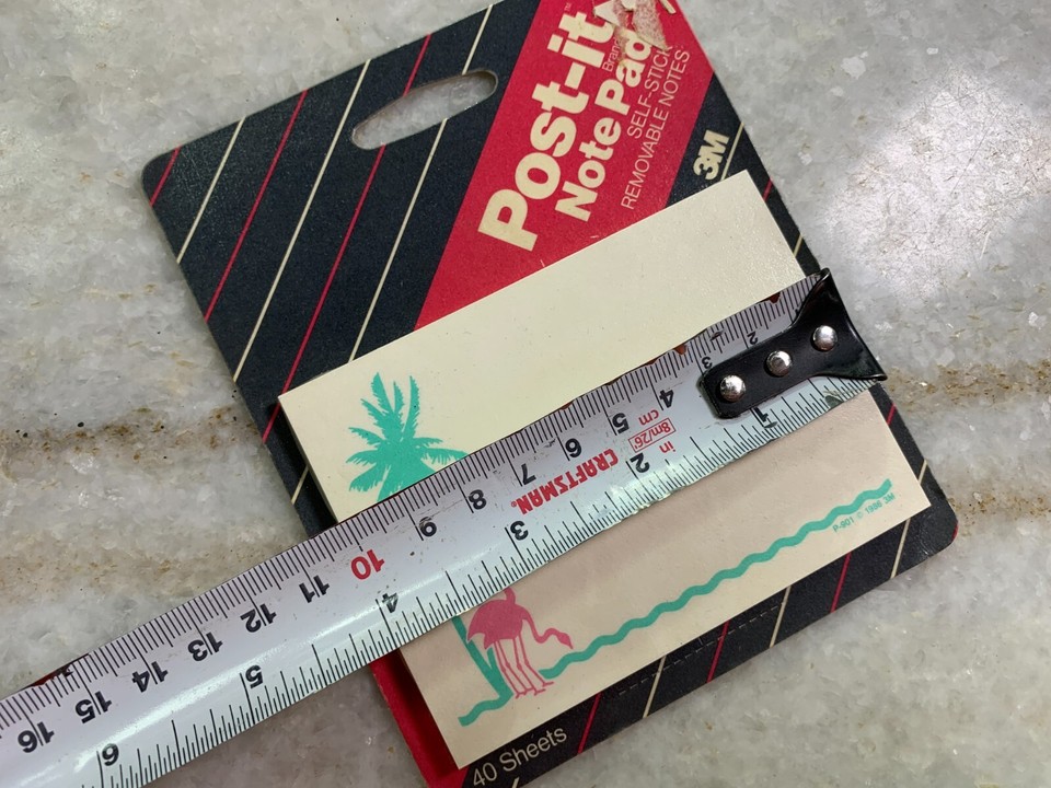 Vintage 1980s 80s 1990s 90s Post-IT Post IT Notes Teal Palm Tree Pink ...