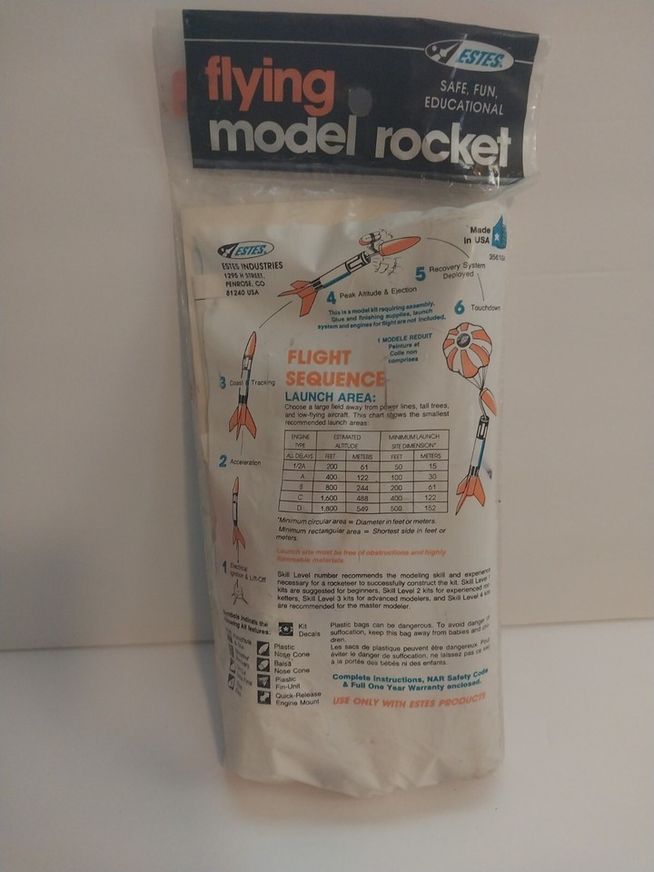 ESTES Bullpup 12D Flying Model Rocket | eBay