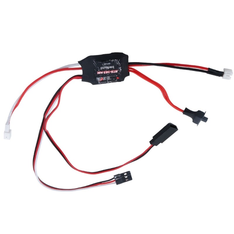 30A Brushed Electric Speed Controller with Brake ESC for DIY 1/24 Car ...