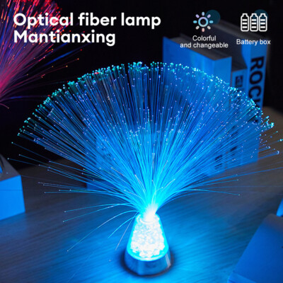 Multicolor Fiber Optic Lamp Night Light Holiday Wedding Party Table ...